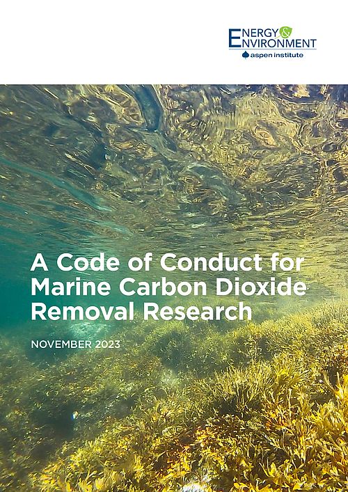 For safe and sustainable research on marine carbon dioxide removal ...