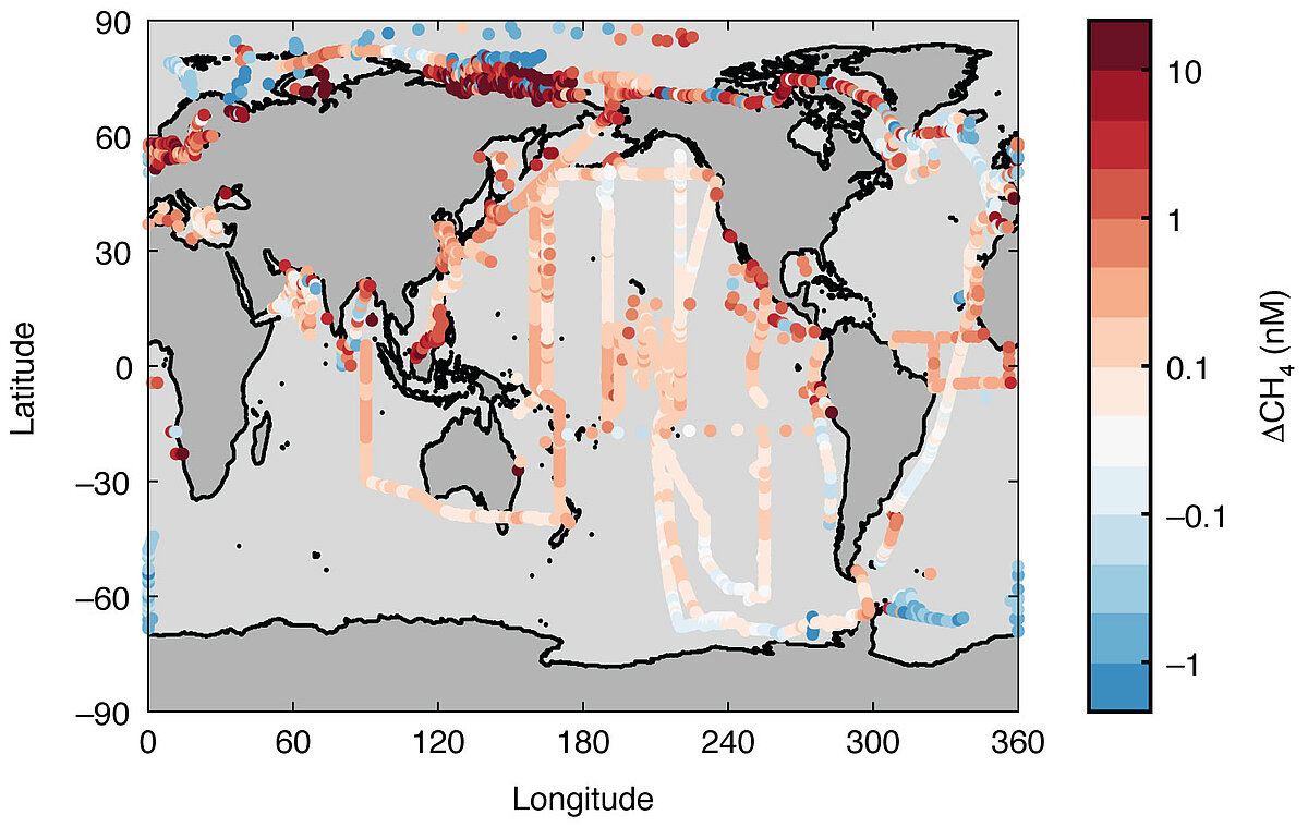 How much methane is released by the ocean?